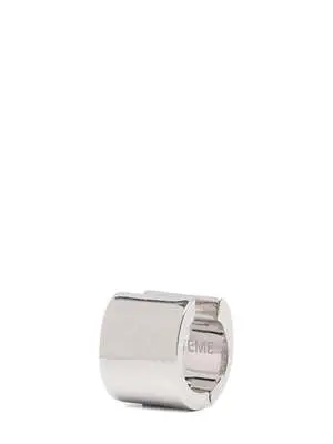 TOTEME Petite Signature Mini Earring In Recycled Brass With Snap Closure - Silver