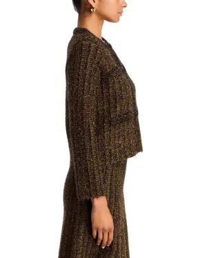 Veronica Beard Keziah Metallic Knit Jacket