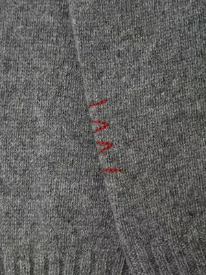 AMARANTO Embroidered-logo Crew-neck Sweater