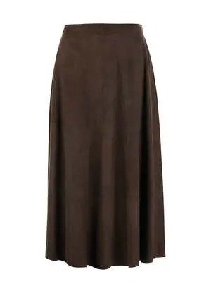 Antonelli Firenze High-waisted Suede Mini Skirt With Elegant Details