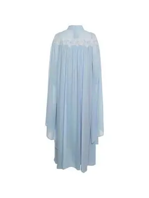 Lichi Lace-trim Cape-sleeve Dress