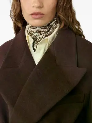 TOD'S Belted Leather-trim Coat
