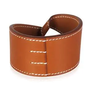 Hermès Twist Bangle In Fauve Calfskin Leather Bracelet - None