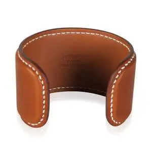 Hermès Medor Cuff In Fauve Leather Bracelet