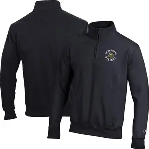 Champion Minnesota Vikings Powerblend Quarter-zip Pullover - Black