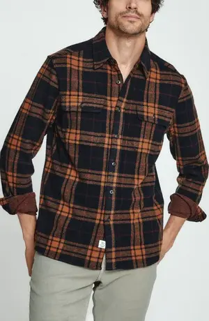 7 Diamonds Generation Long Sleeve Plaid Shirt - Walnut