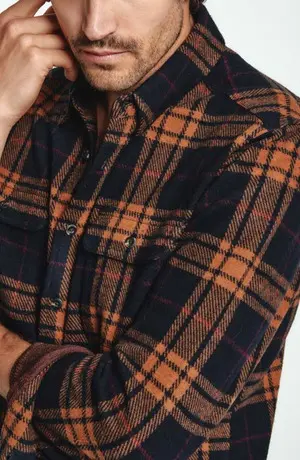 7 Diamonds Generation Long Sleeve Plaid Shirt - Walnut