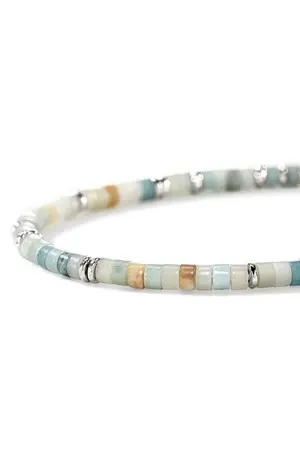 John Hardy Heishi Sterling & Quartzite Bead Bracelet