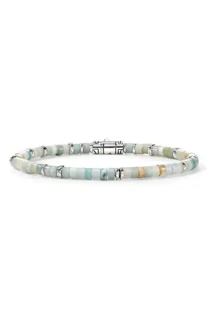 John Hardy Heishi Sterling & Quartzite Bead Bracelet - Silver