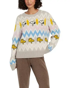 Chinti & Parker Wool-cashmere Snoopy Fairisle Sweater - Multi