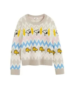 Chinti & Parker Wool-cashmere Snoopy Fairisle Sweater