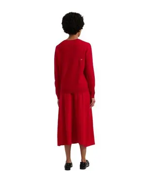 Chinti & Parker Wool-cashmere Naughty Or Nice Sweater - Red