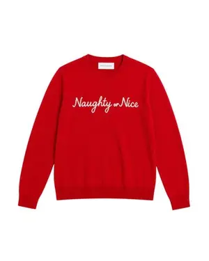 Chinti & Parker Wool-cashmere Naughty Or Nice Sweater - Red
