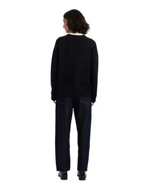 Chinti & Parker Wool-cashmere Snoopy Peek Pocket Cardigan - Navy
