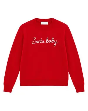Chinti & Parker Wool-cashmere Santa Baby Sweater - Red