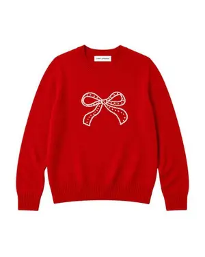 Chinti & Parker Wool-cashmere Bow Embroide Sweater