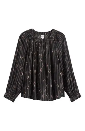 NIC+ZOE Diamond Lurex Top - Black Multi