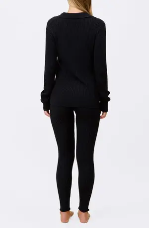 PAPINELLE Colette Cosy Cotton Blend Rib Lounge Set