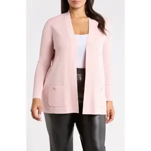 Anne Klein Malibu Open Front Cardigan - Pink Blush