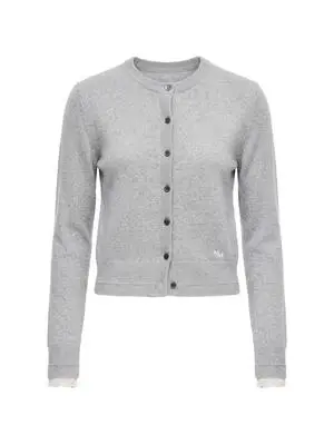 Maria Mcmanus Mm Baby Lace-trimmed Cardigan - Grey