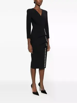 Chiara Boni La Petite Robe Crystal-embellished Ruffled Dress