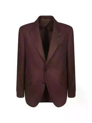 LARDINI Peak-lapel Single-breasted Blazer - Red