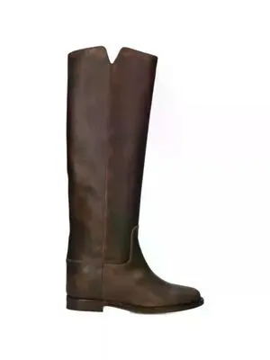 VIA ROMA 15 V-cut Leather Boots