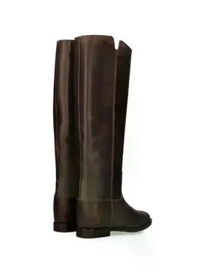 VIA ROMA 15 V-cut Leather Boots
