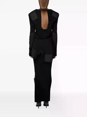SRVC STUDIO Cut-out Ribbed Fitted Maxi Skirt