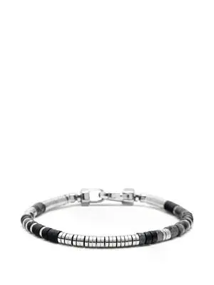 NIALAYA JEWELRY Onyx Labradorite Heishi Bracelet