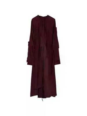 Plan C Ruffled Belted Midi Dress
