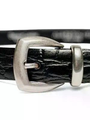 ALBERTO LUTI Croc-effect Leather Belt