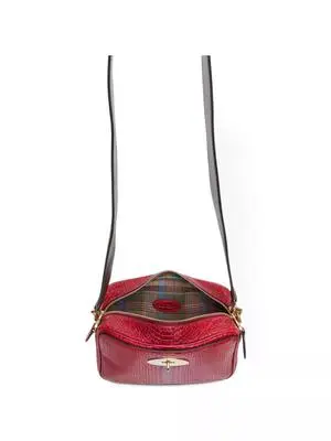 Mulberry Darley Postman's Lock Snake-effect Shoulder Bag - Red