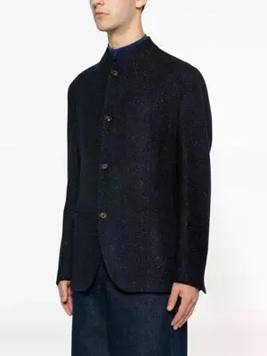 Eleventy Herringbone Mandarin-collar Jacket