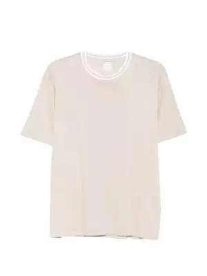 Eleventy Contrast-trim T-shirt - Neutrals