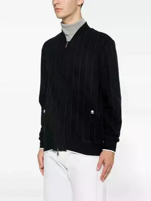 Eleventy Pinstripe-pattern Zip-up Jacket