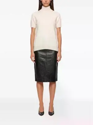 Max Mara Short-sleeve High-neck Sweater
