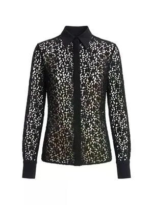 Maria Mcmanus Slim-fit Semi-sheer Shirt - Black