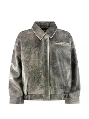 TRUE AVENUE Distressed Leather Jacket