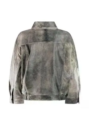 TRUE AVENUE Distressed Leather Jacket
