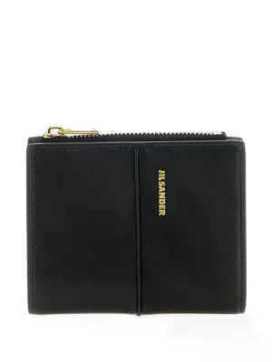 JIL SANDER Linea Stitching Mini Wallet - Black