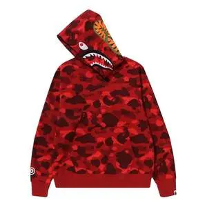 A BATHING APE A Bathing Ape Color Camo Shark Pullover Hoodie 'red' Red