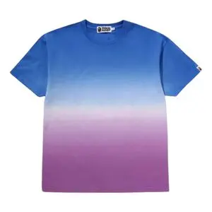 A BATHING APE Gradation Big College Oversized T-shirt - Blue