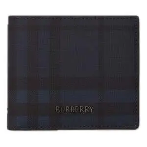 Burberry City Check Bifold Wallet - Navy