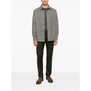 Zegna Grey Jackets Shirt Jackets