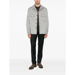Zegna Grey Jackets Shirt Jackets