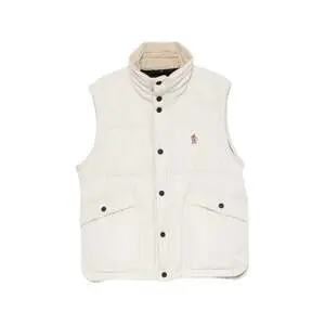 Moncler Neutrals Jackets Waistcoats & Gilets - Cream