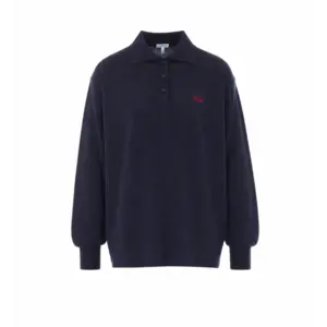 Loewe Double L Logo Polo Sweater - Blue
