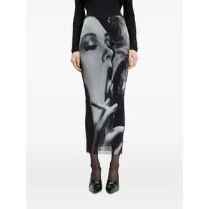 JEAN PAUL GAULTIER Grey Skirts Straight Skirts
