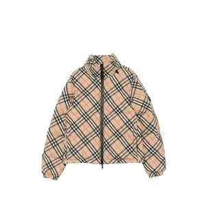 Burberry Neutrals Jackets Puffer Jackets - Cream
